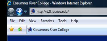 3. You should see the Los Rios eLearning web site comes up.